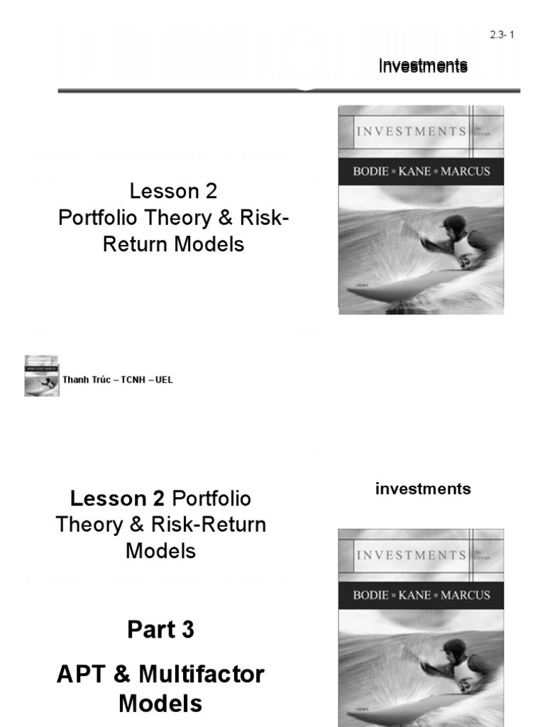 Multifactor Models in Portfolio Theory | PDF | Beta (Finance) | Capital ...