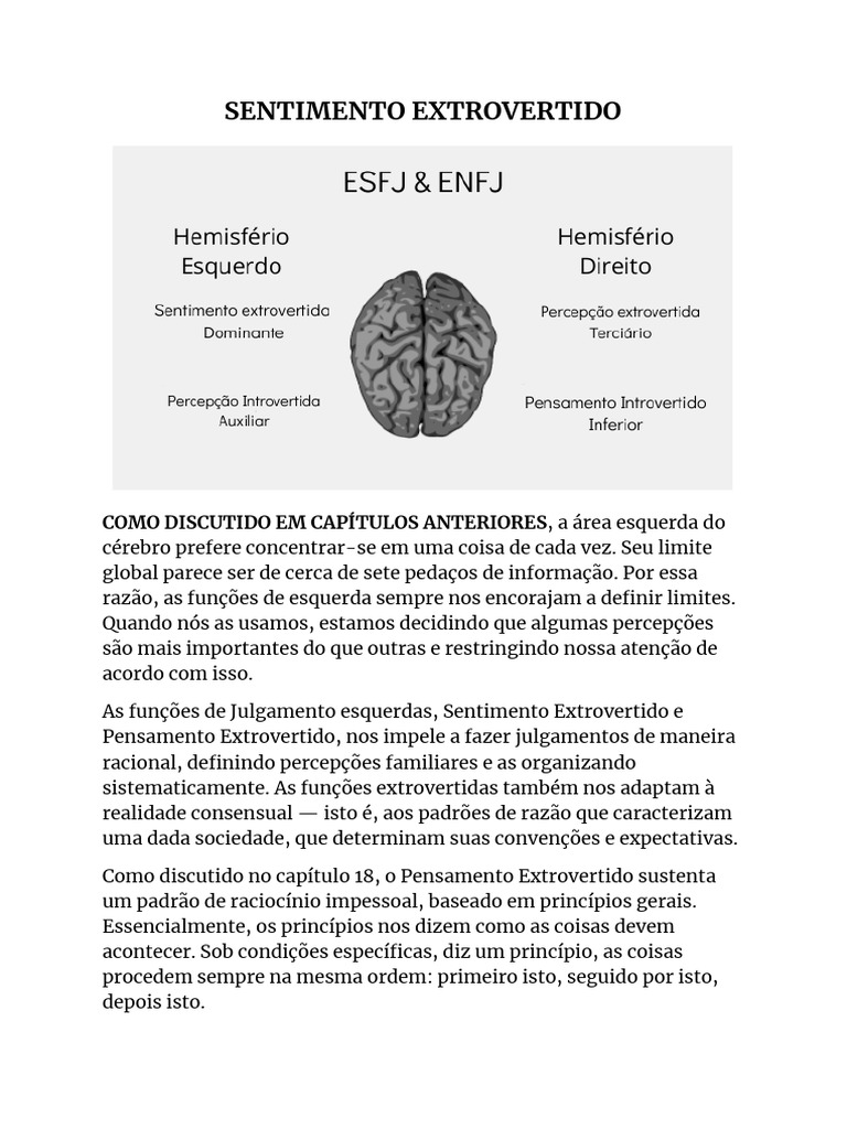 Sentimento Extrovertido Fe Lenore Thomson | PDF | Pensamento | Experiência