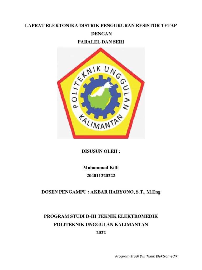 LAPRAK ELEKTONIKA DISTIK 3 Resistor. | PDF