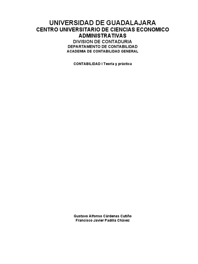 Contabilidad I: Teoría y Práctica Básica | PDF | Contador | Contabilidad