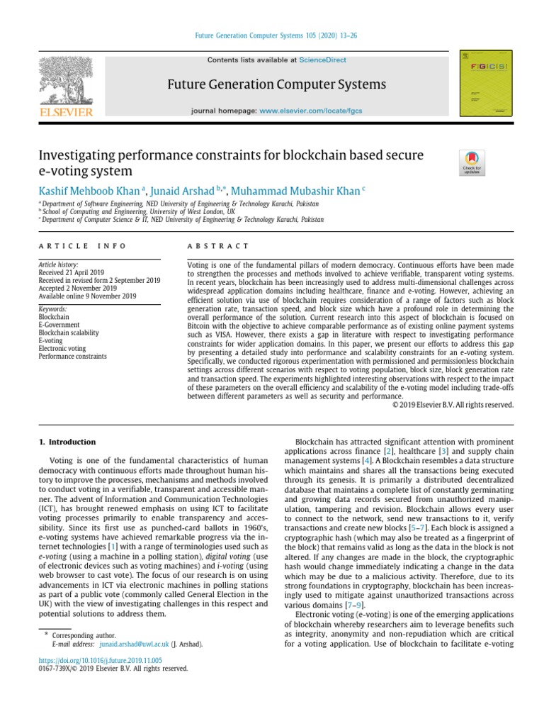 Investigating Performance Constraints For Blockchain Based Secure E-Voting System | PDF ...