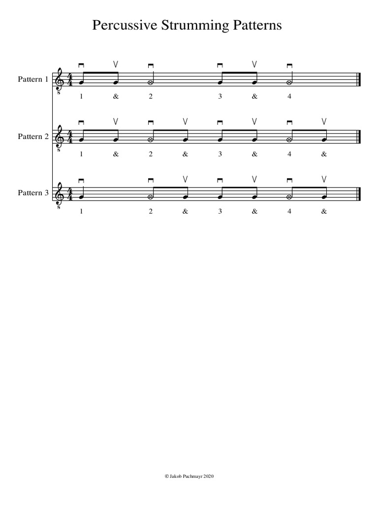 Percussive Strumming Patterns | PDF