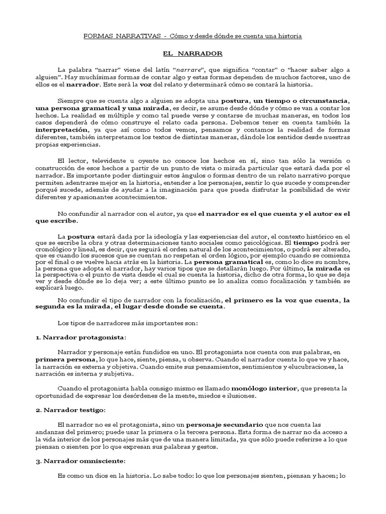 Narrador | PDF | Narración