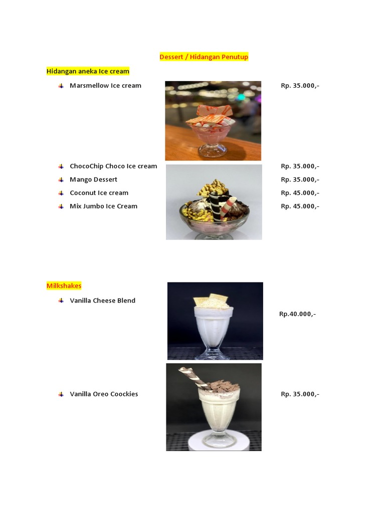 MINUMAN | PDF | Milkshake | Ice Cream