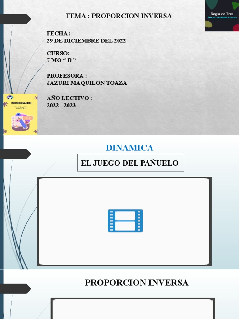 Proporcionalidad Inversa: Ejemplos y Actividades | PDF