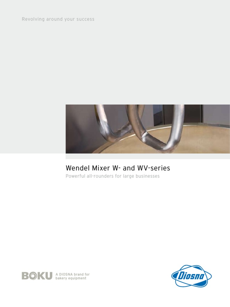 Diosna Wendel Mixer Overview | PDF