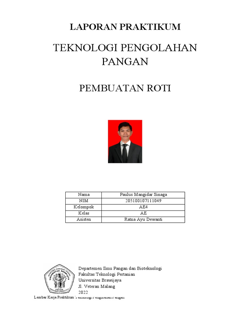 Praktikum Pembuatan Roti dan Prosesnya | PDF | Teknologi & Rekayasa