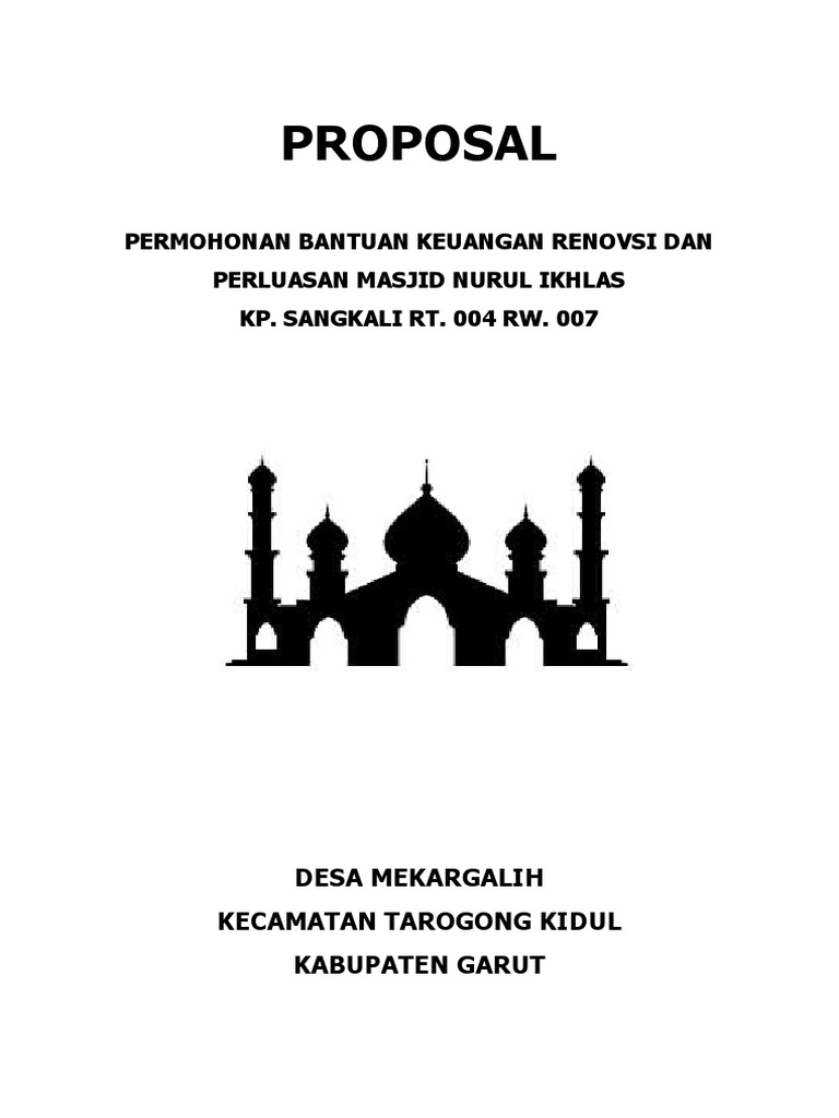 PROPOSAL RENOVASI MASJID | PDF