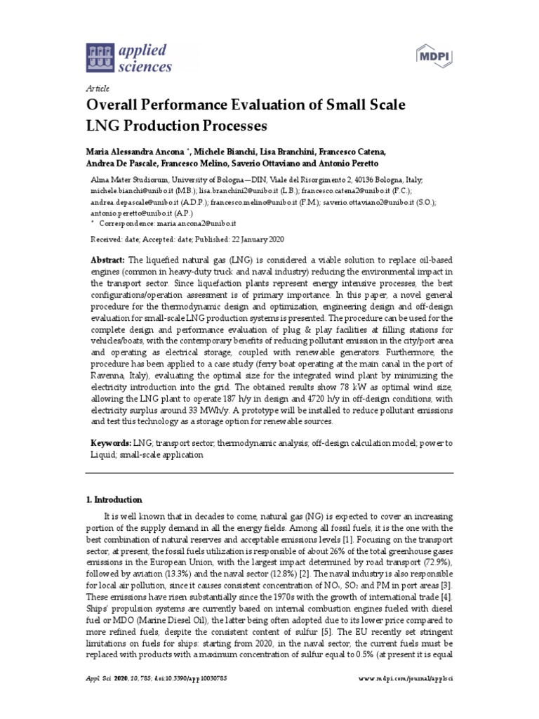 Overall Performance Evaluation Of Small Scale Lng Pdf Liquefied Natural Gas Diesel Engine