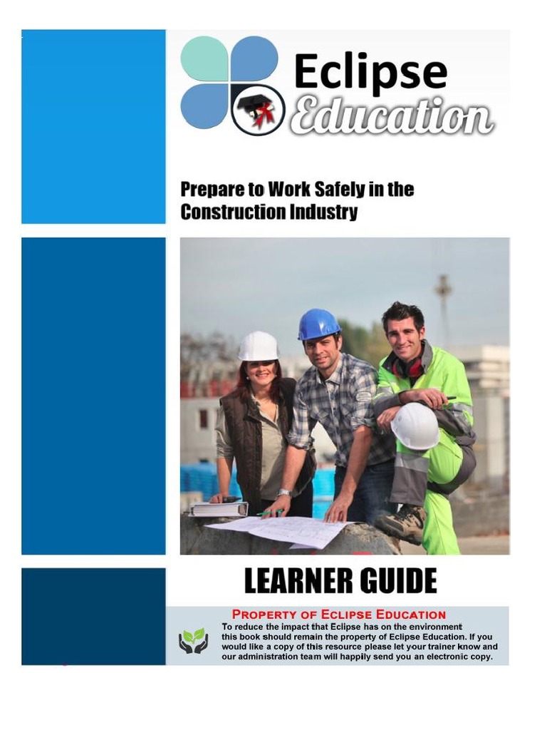 Eclipse Education | RTO #32252 CPCCWHS1001 Prepare to Work Safely in the Construction Industry ...