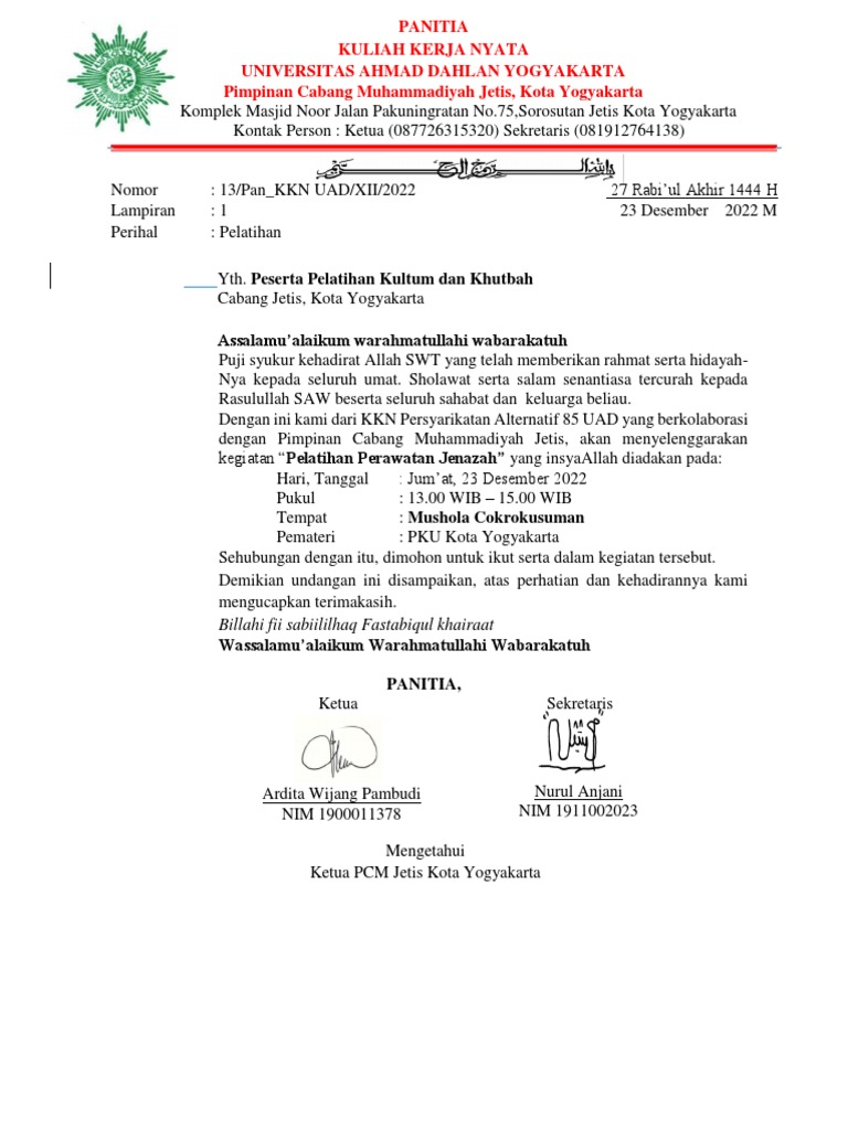 Undangan Peserta | PDF