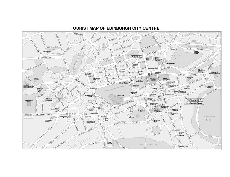 Edinburgh City Centre Tourist Map | PDF