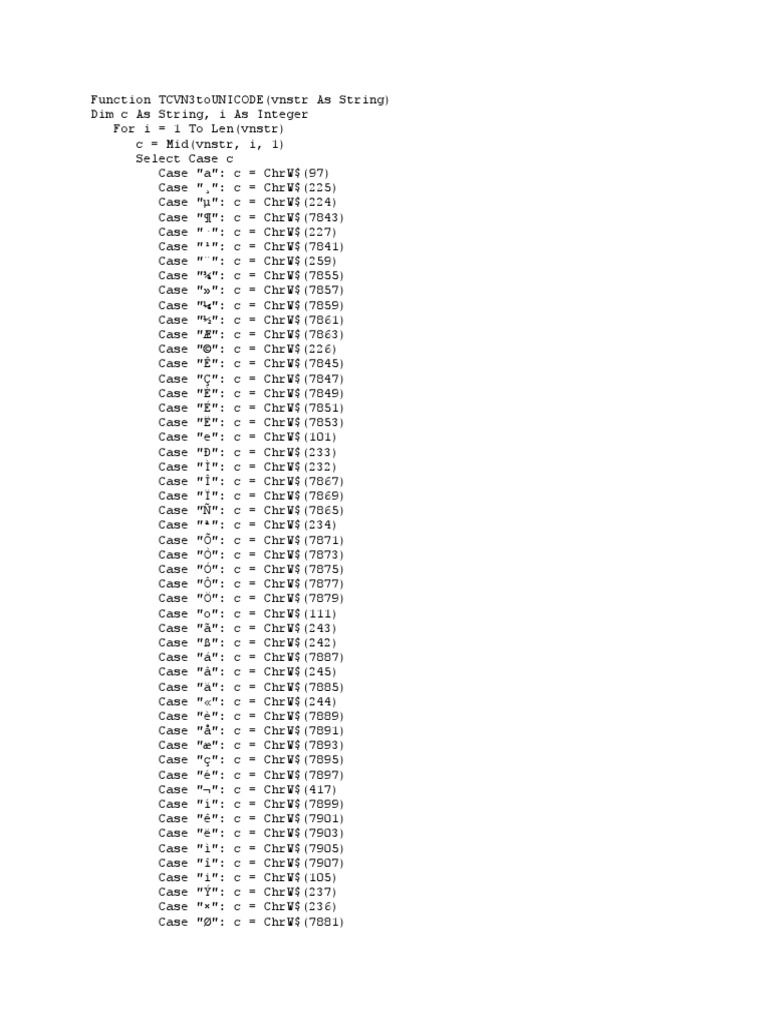 Chuyển Các Font Chữ Sang Unicode | PDF | Encodings | Text