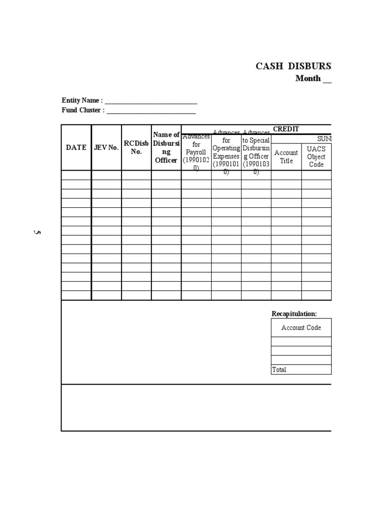 Cash Disbursement Journal Template | PDF | Finance & Money Management