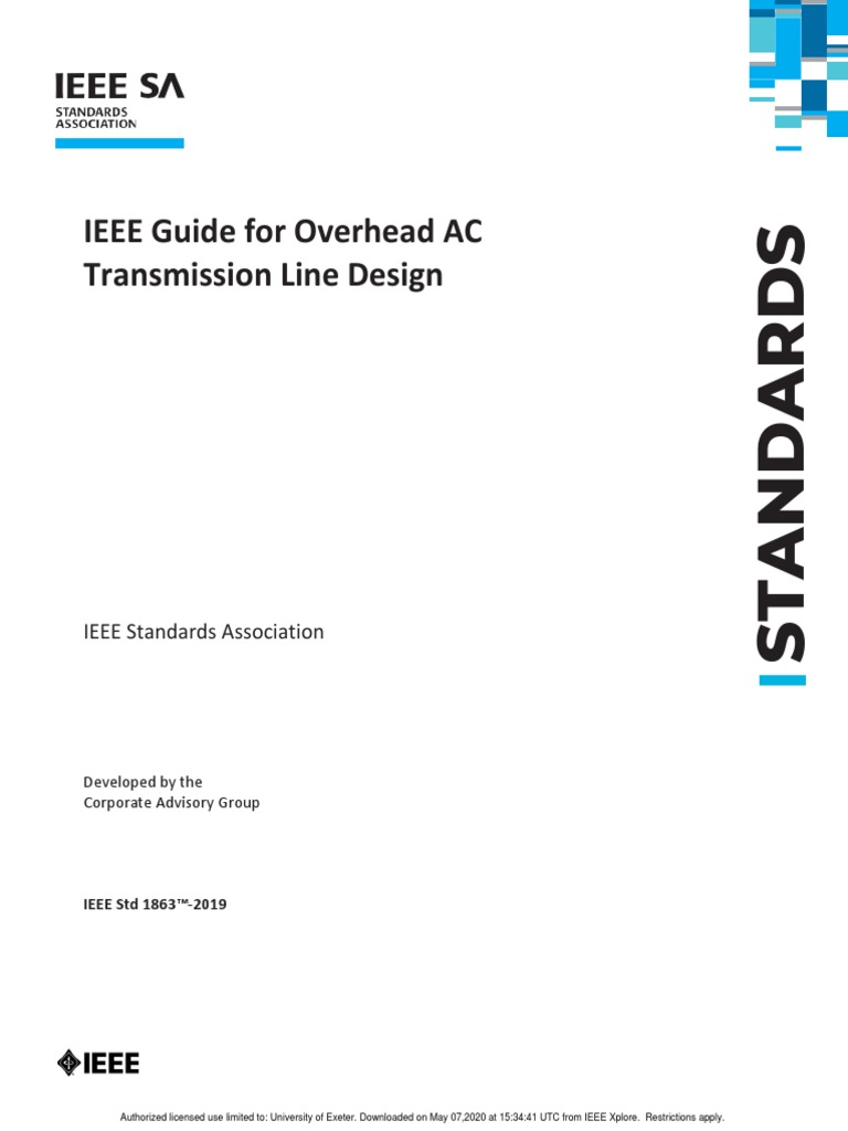 IEEE Guide For Overhead AC Transmission Line Design IEEE 1863 | PDF ...