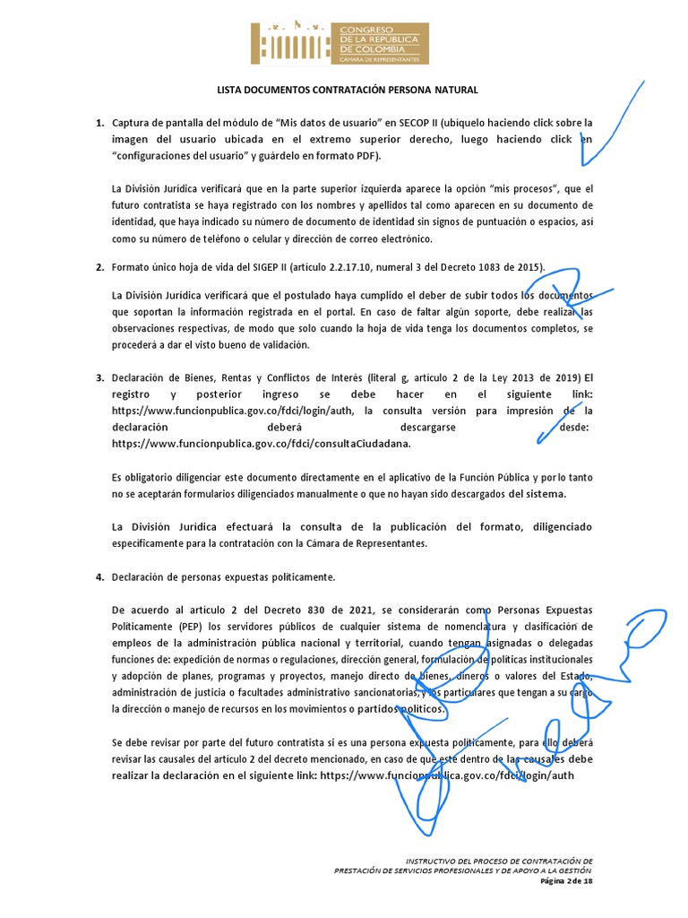 Lista Documentos Persona Natural | PDF