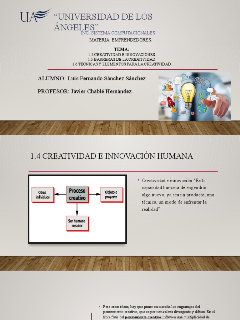 Diapositiva Creatividad e Innovacion Humana | PDF | Creatividad | Pensamiento