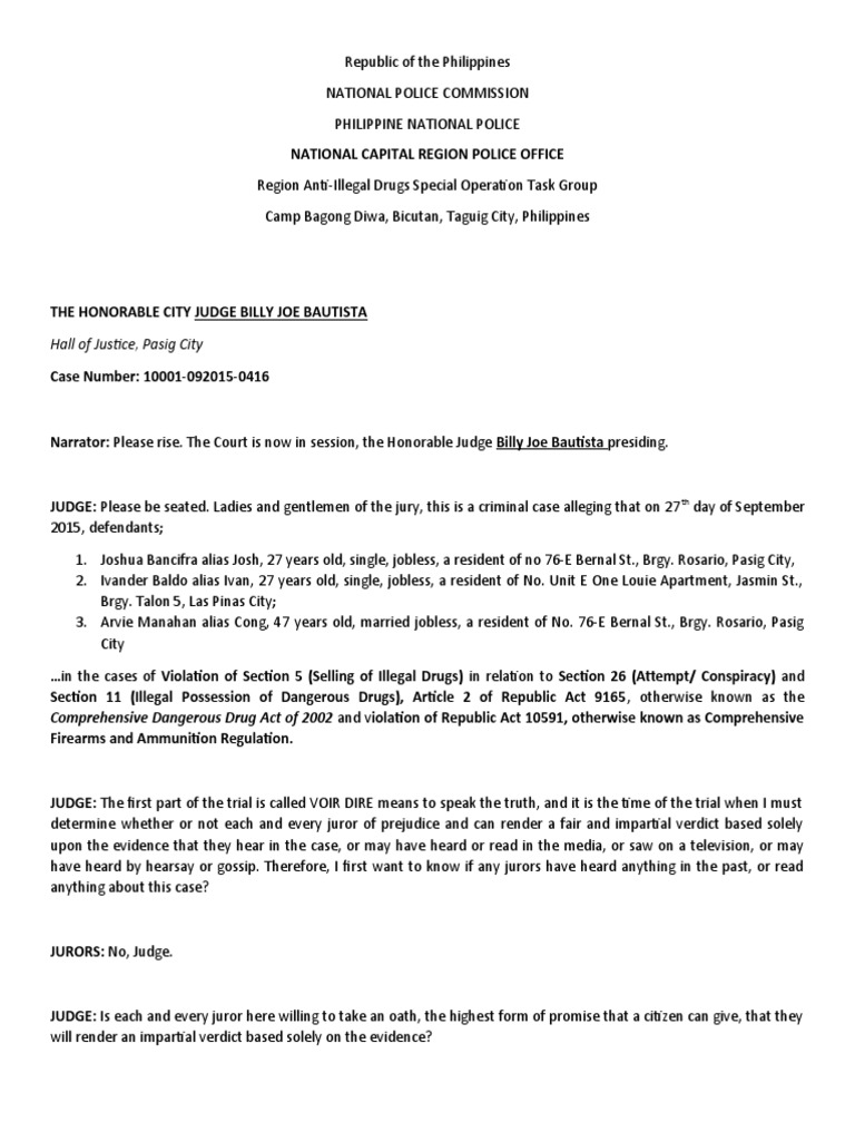 Mock Trial | PDF | Witness | Judge