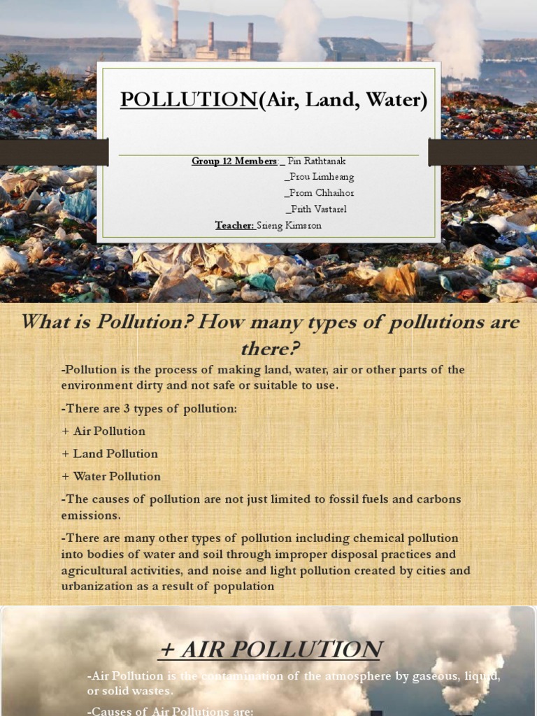 Pollution (Water, Land, Air) | PDF | Pollution | Air Pollution