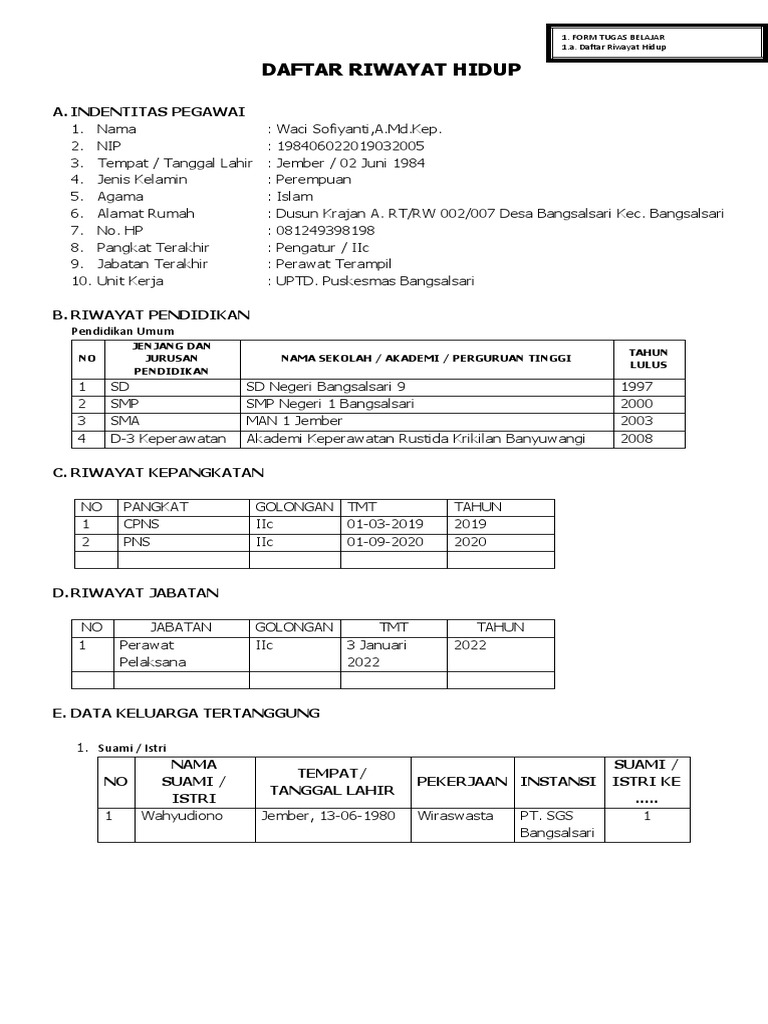 Format DRH Waci | PDF