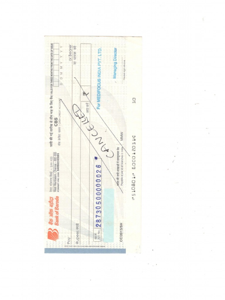 Cancelled Cheque Bob 26 | PDF