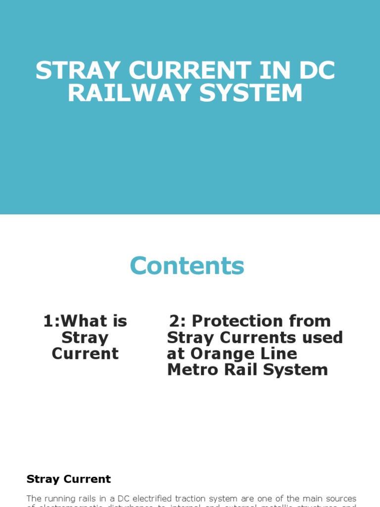 Stray Current in DC Railway System | PDF | Rail Transport | Direct Current