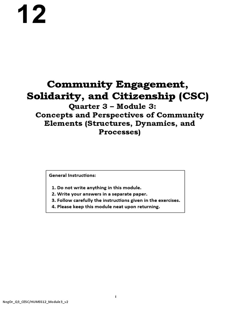 Module 3 | PDF | Community | Cooperation