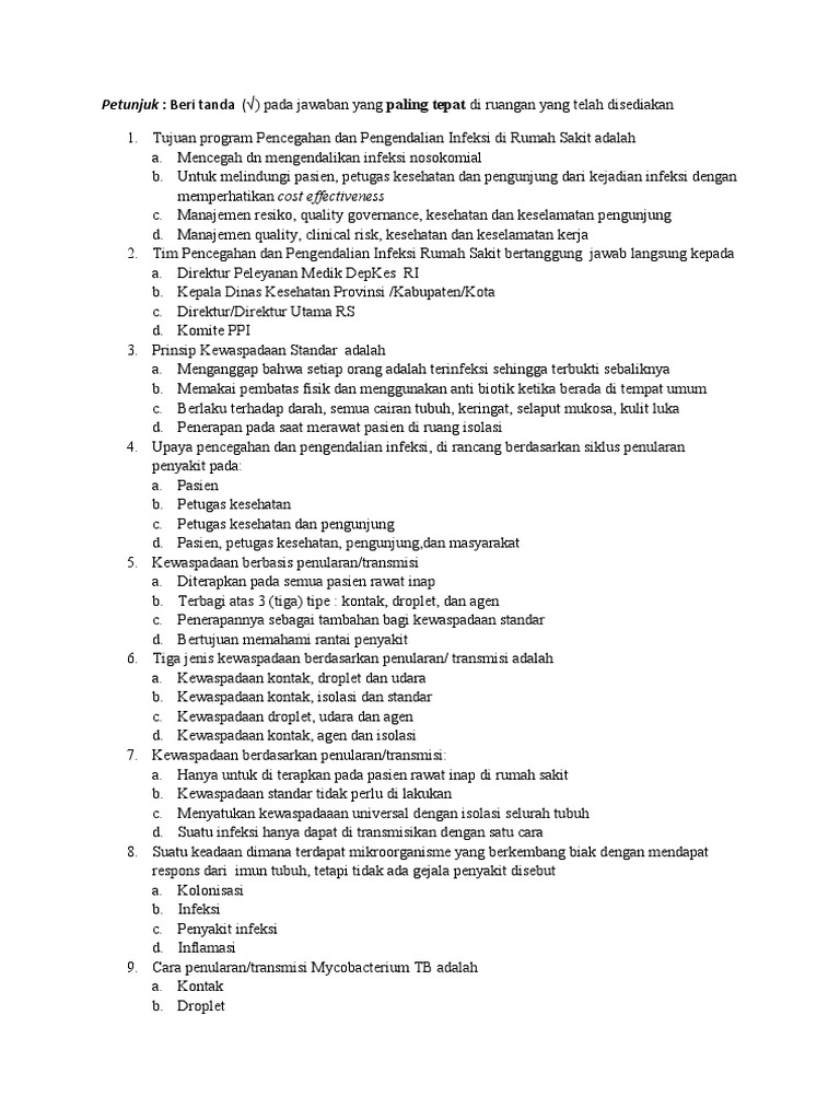 Petunjuk Quiz & Jawaban | PDF