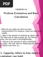 Tle 7 Cookery Perform Mensuration & Calcuation | PDF | Teaspoon | Litre