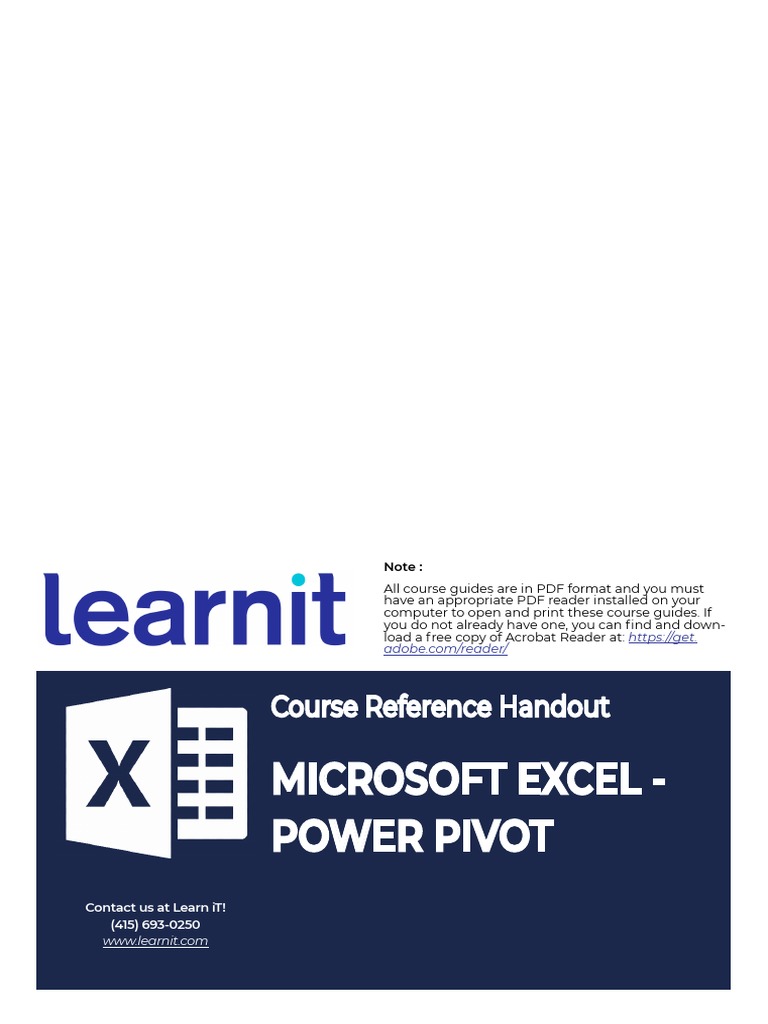 Excel - Power Pivot | PDF | Microsoft Excel | Information Retrieval
