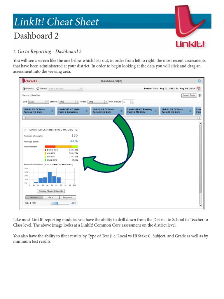 LinkIt Dashboard With Class Diagnostic | PDF