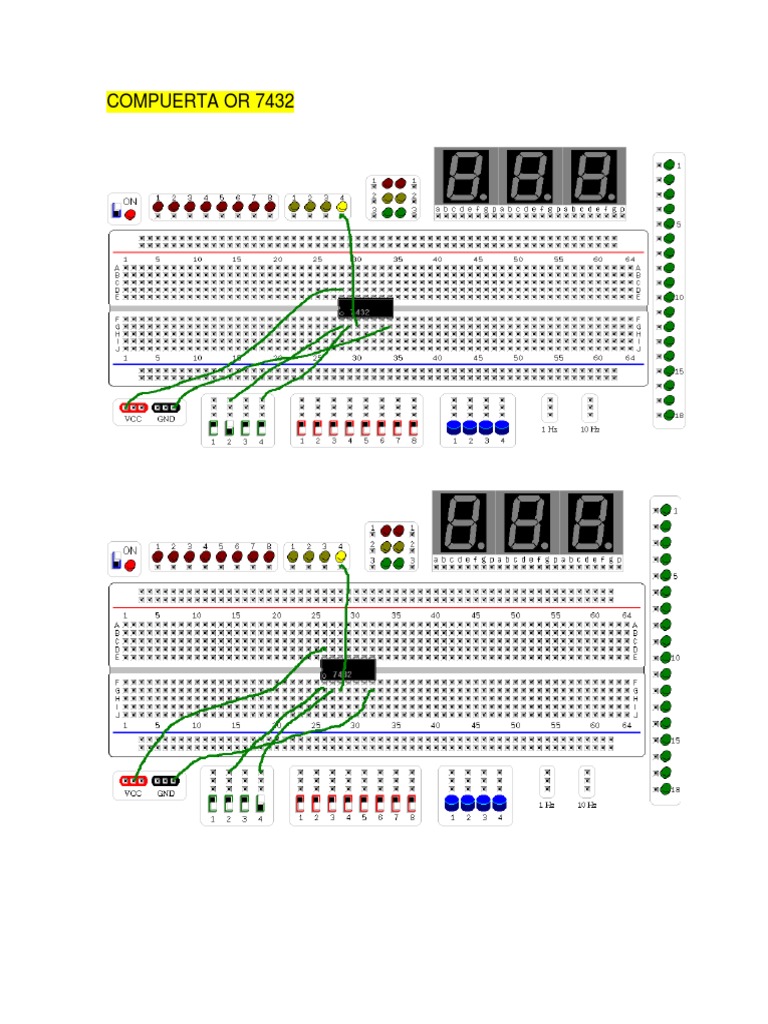 Compuerta or 7432 | PDF