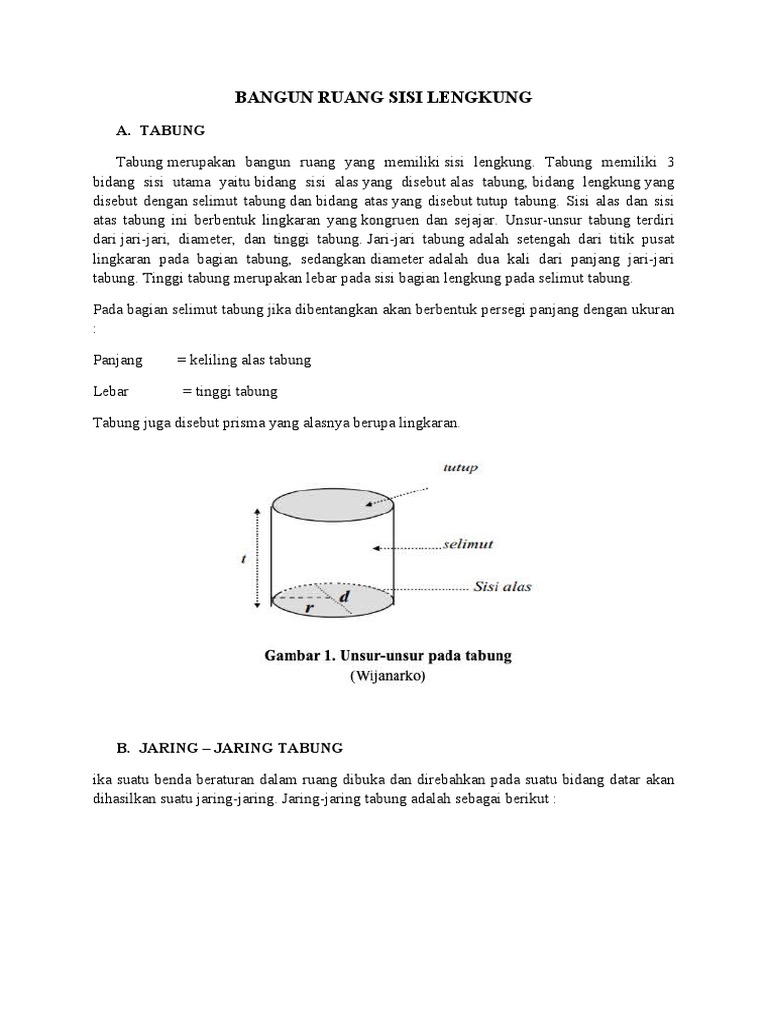 Materi Tabung | PDF | Metode & Bahan Ajar