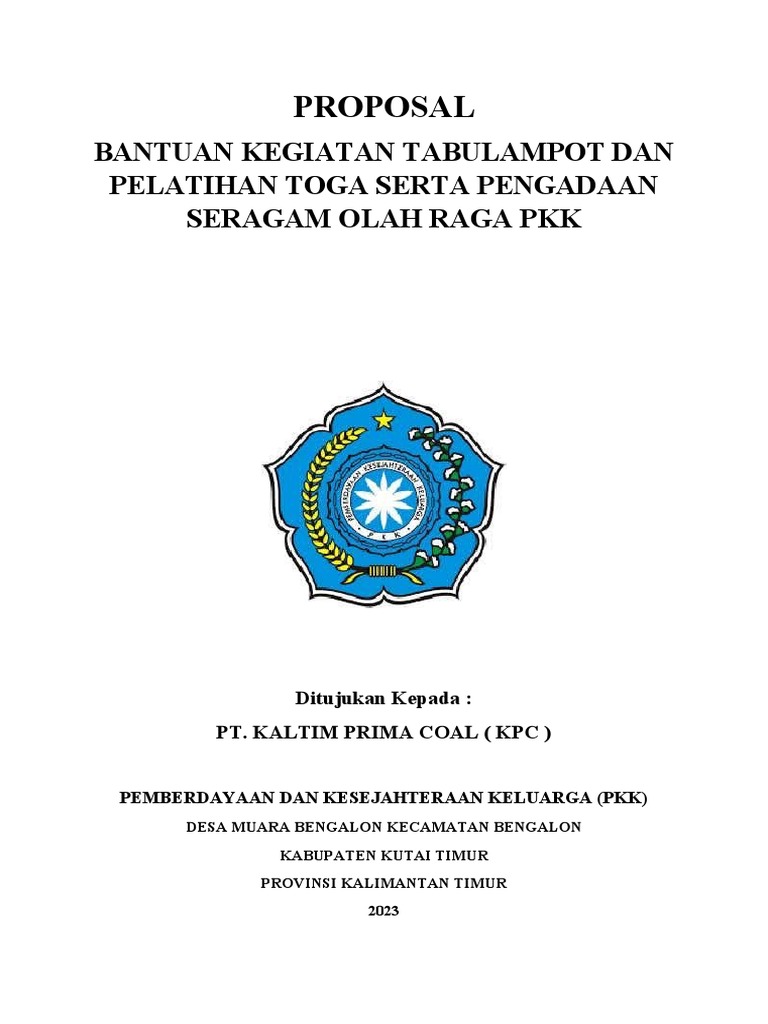 Proposal Kegiatan PKK Desa 2023 | PDF | Memasak, Makanan, & Anggur