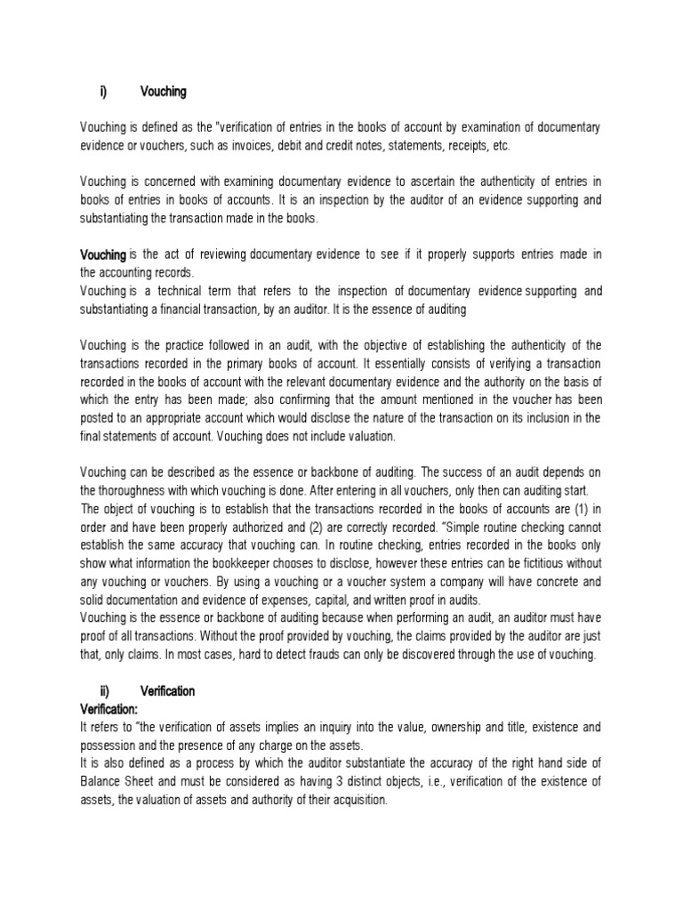 Auditing Grace Vouching | PDF | Audit | Financial Audit