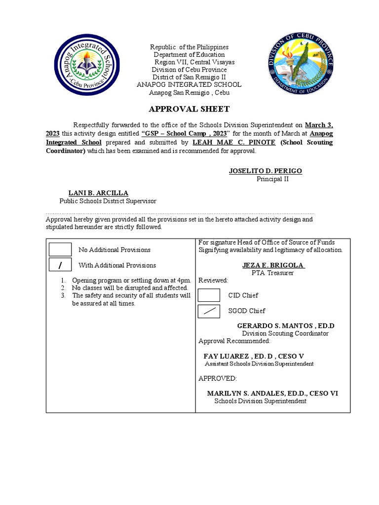 GSP School Camp 2023 Activity Design | PDF