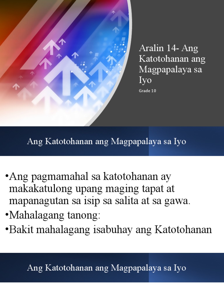 Aralin 14 Ang Katotohanan Ang Magpapalaya Sa Iyo | PDF