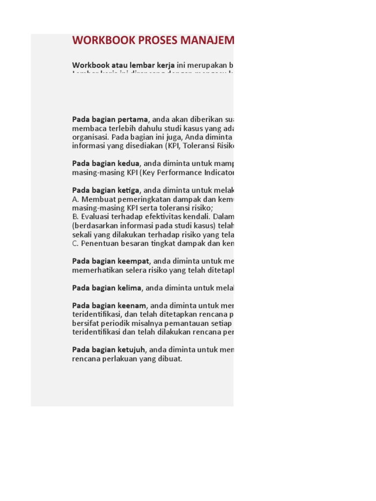 Contoh Pengerjaan Workbook Tortoic | PDF | Pengelolaan Keuangan & Uang