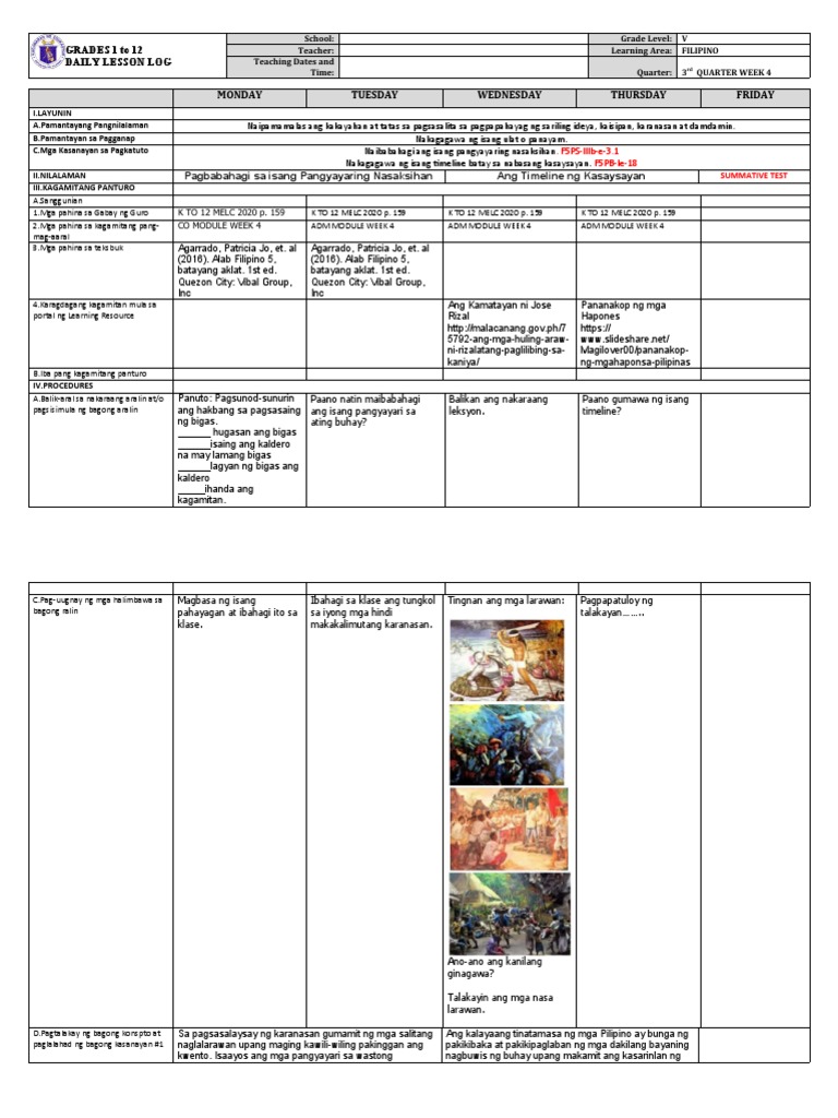 DLL Filipino-5 Q3 W4 | PDF