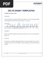IELTS Writing Task 2 Templates Guide | PDF | Essays | International ...