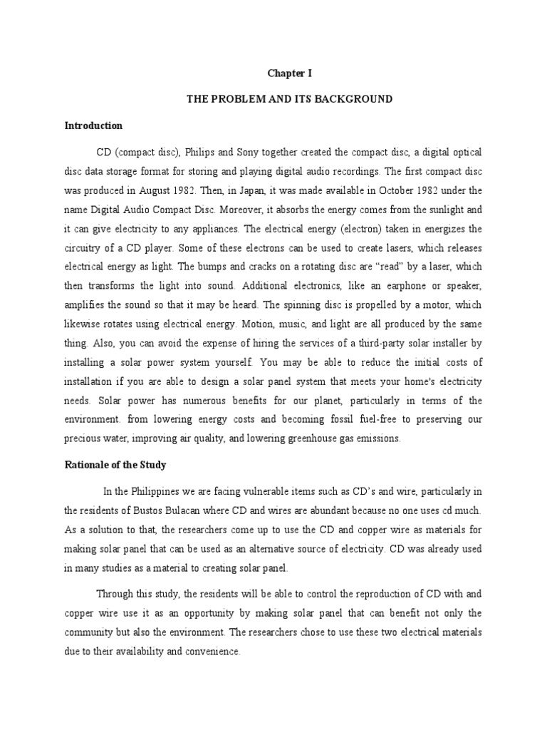 Chapter 1 Capstone | PDF | Compact Disc | Solar Panel