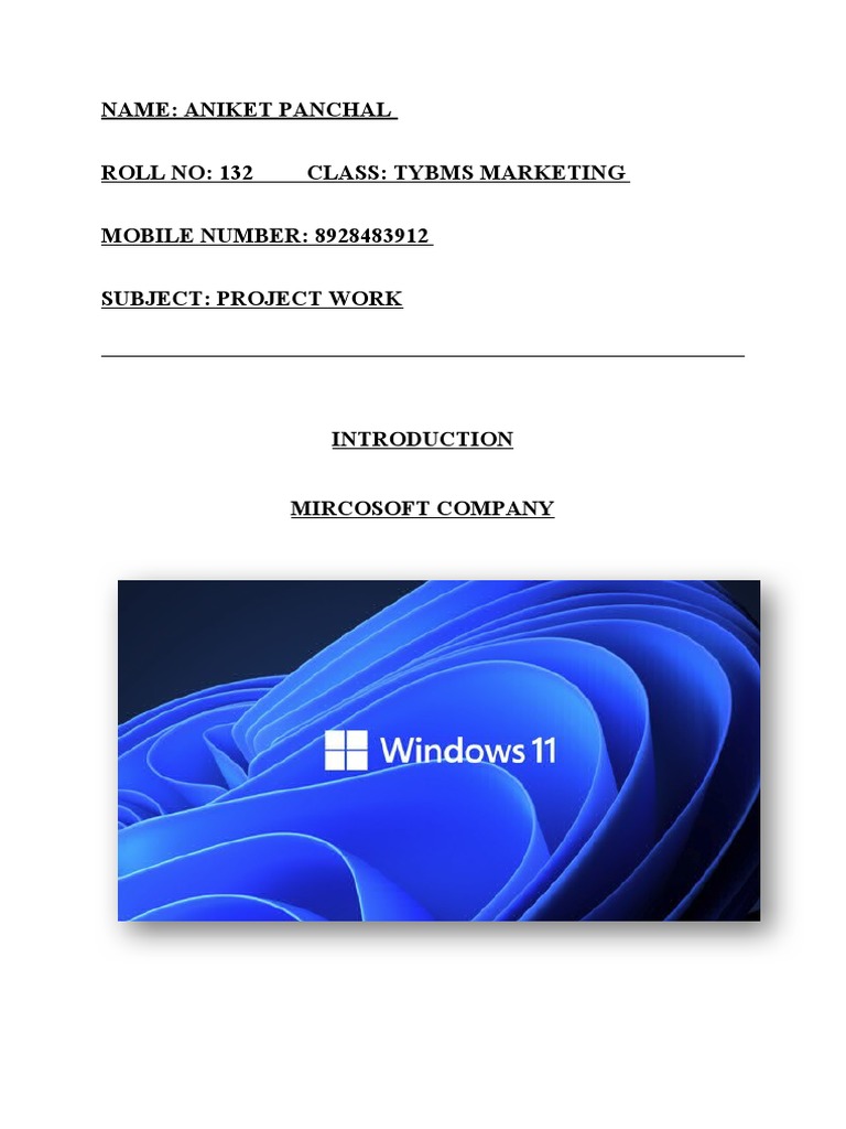 ANIKET | PDF | Microsoft | Microsoft Office