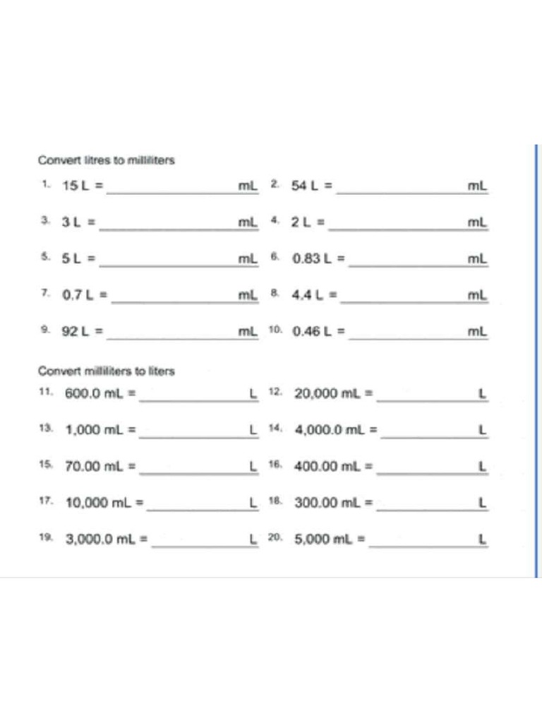 Metric Measures Worksheet - Maths 4th Standard CBSC | PDF