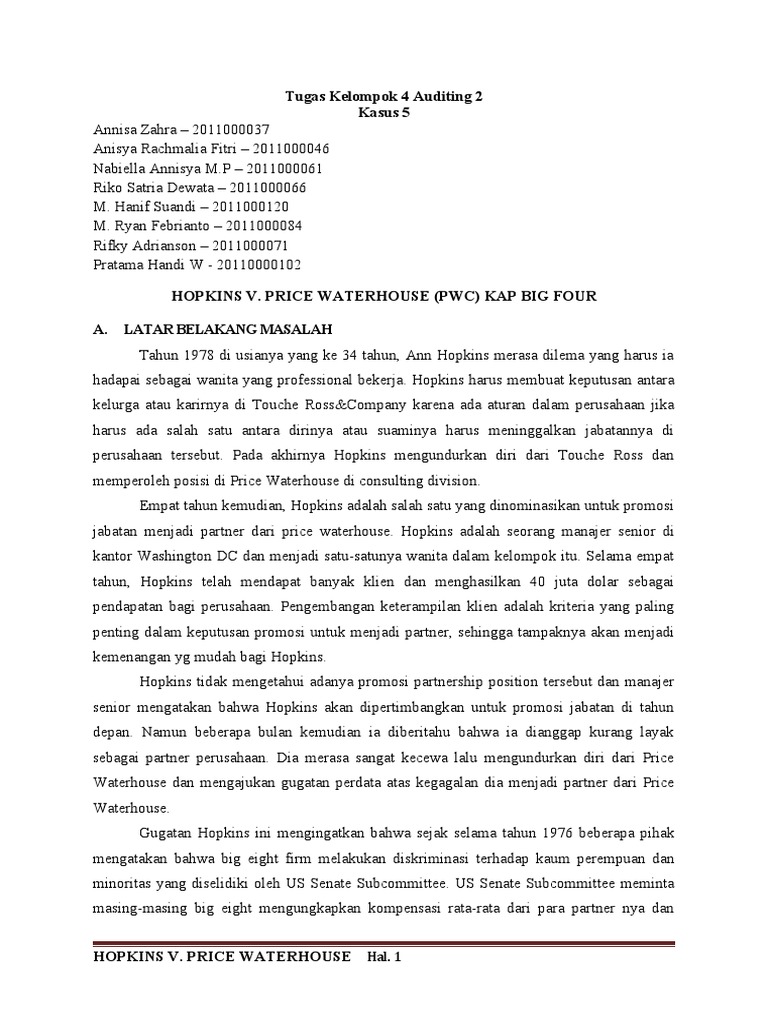 Kasus 5 Audit Siklus Penggajian Dan Karyawan ALL TIM | PDF