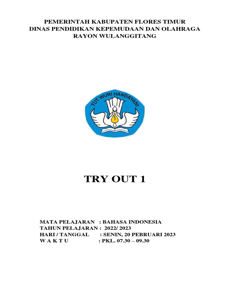 Try Out Bahasa Indonesia 2022/2023 | PDF | Seni & Disiplin Bahasa
