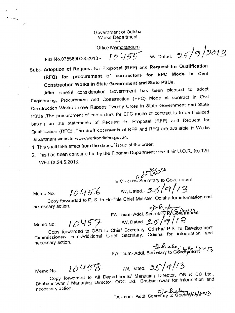 Odisha Govt RFP For EPC | PDF | Request For Proposal | Business