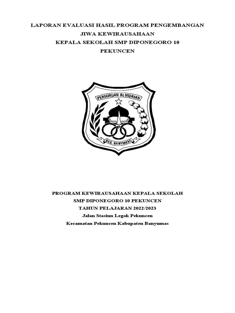 Fix Laporan Evaluasi Program Pengembangan Jiwa Kewirausahaan | PDF