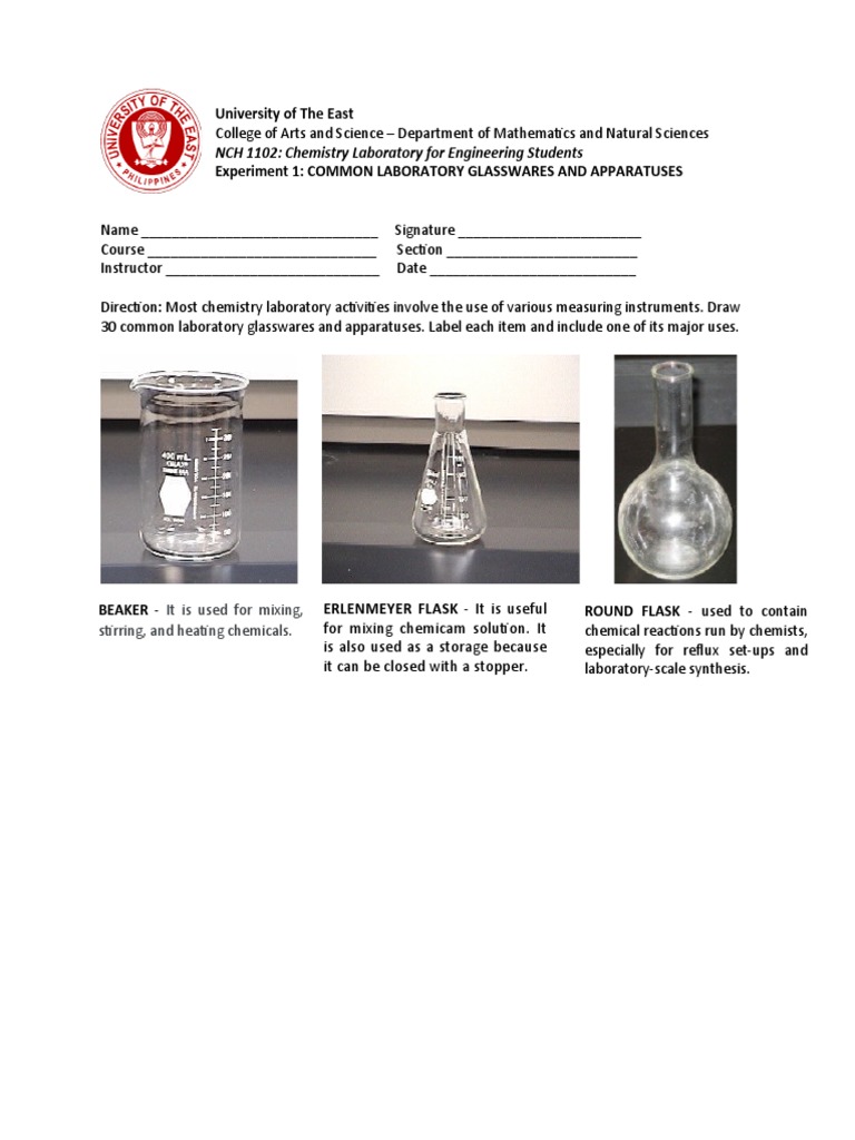 Experiment 1 | PDF | Laboratories | Chemistry
