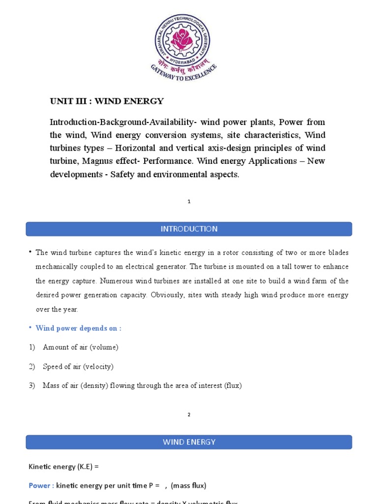 RE PPT - 3 | PDF | Wind Turbine | Turbine