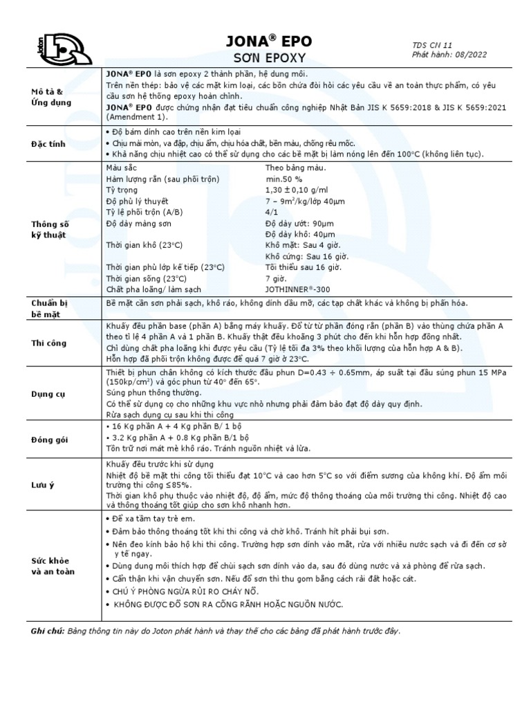 TDS CN11. Jona Epo | PDF